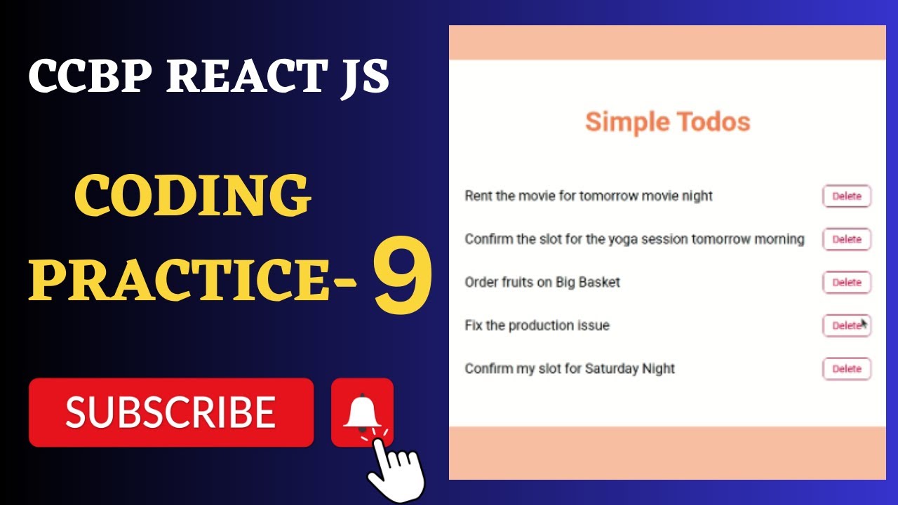 Debugging Simple Todos | Coding Practice 9 | REACT JS | NxtWave | CCBP 4.0