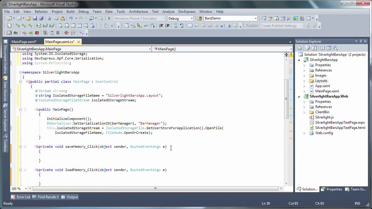 Silverlight Toolbar and Menu Controls -- Layout Persistence