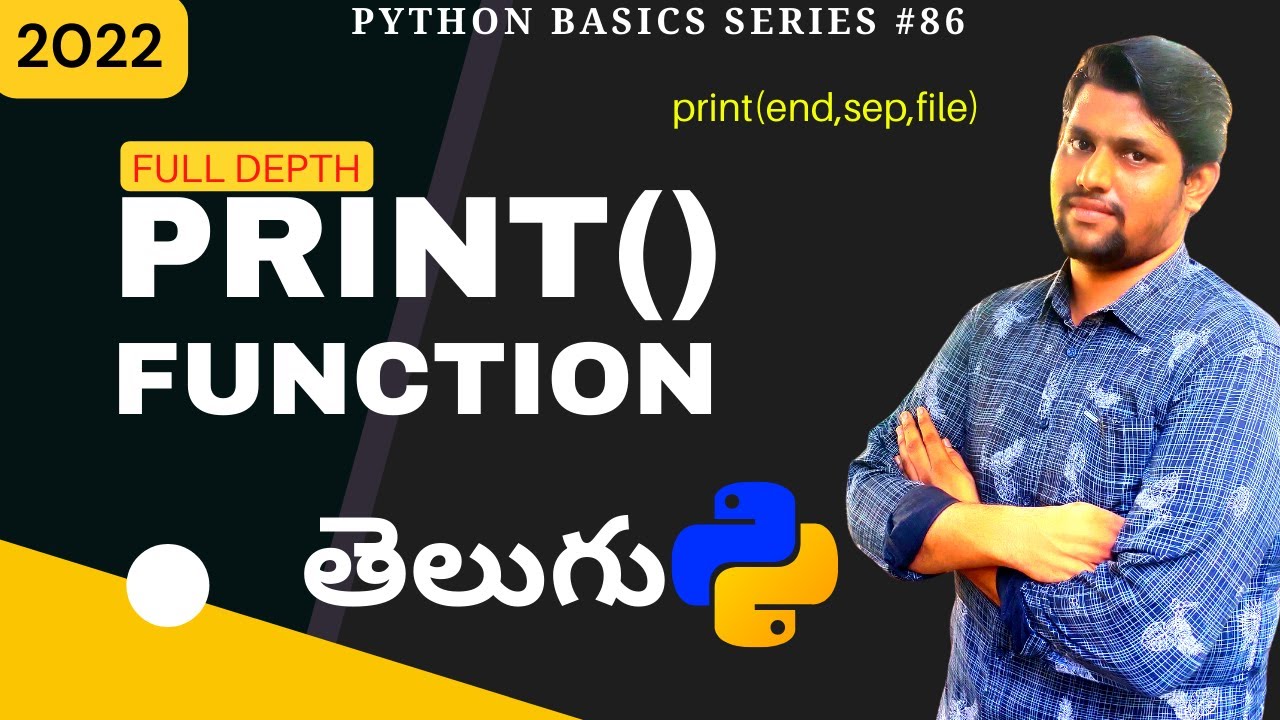 #86 Python Print Function In Telugu | Print Function In Python | Python Tutorial In Telugu