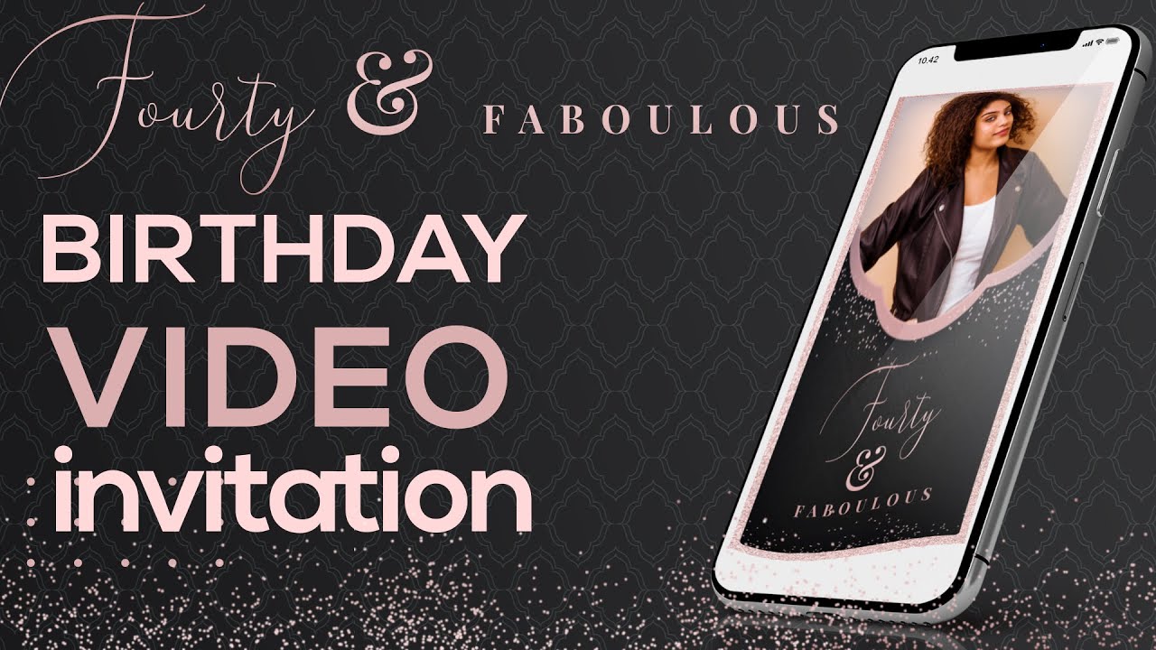 40th Birthday Invitation, Forty & Fabulous Party Invite