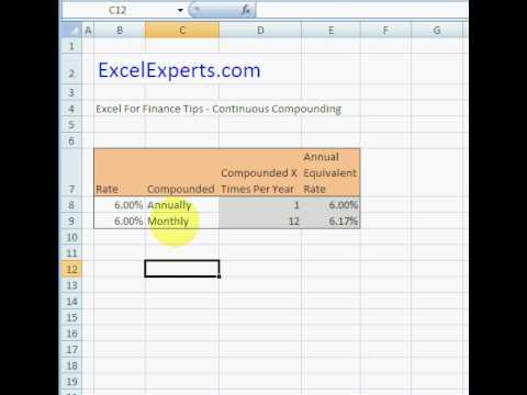 ExcelExperts.com - Excel For Finance Tips Continuous Compounding