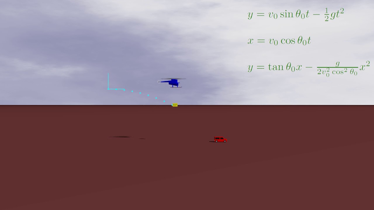 Projectile Motion in a Relief Package Drop