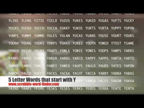5 letter words that start with Y
