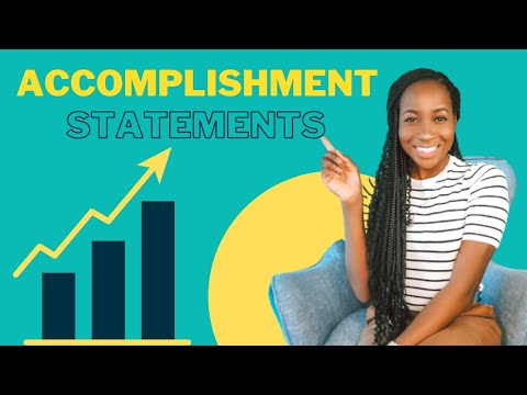 ACCOMPLISHMENT STATEMENT EXAMPLES - Build a Winning Resume!