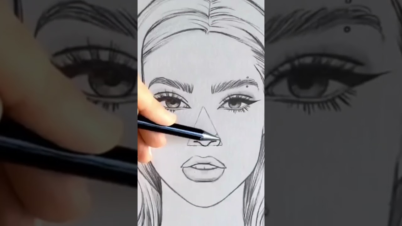APRENDER S DIBUJAR UNA NARIZ #dibujo #tutorial  #aprender #shorts