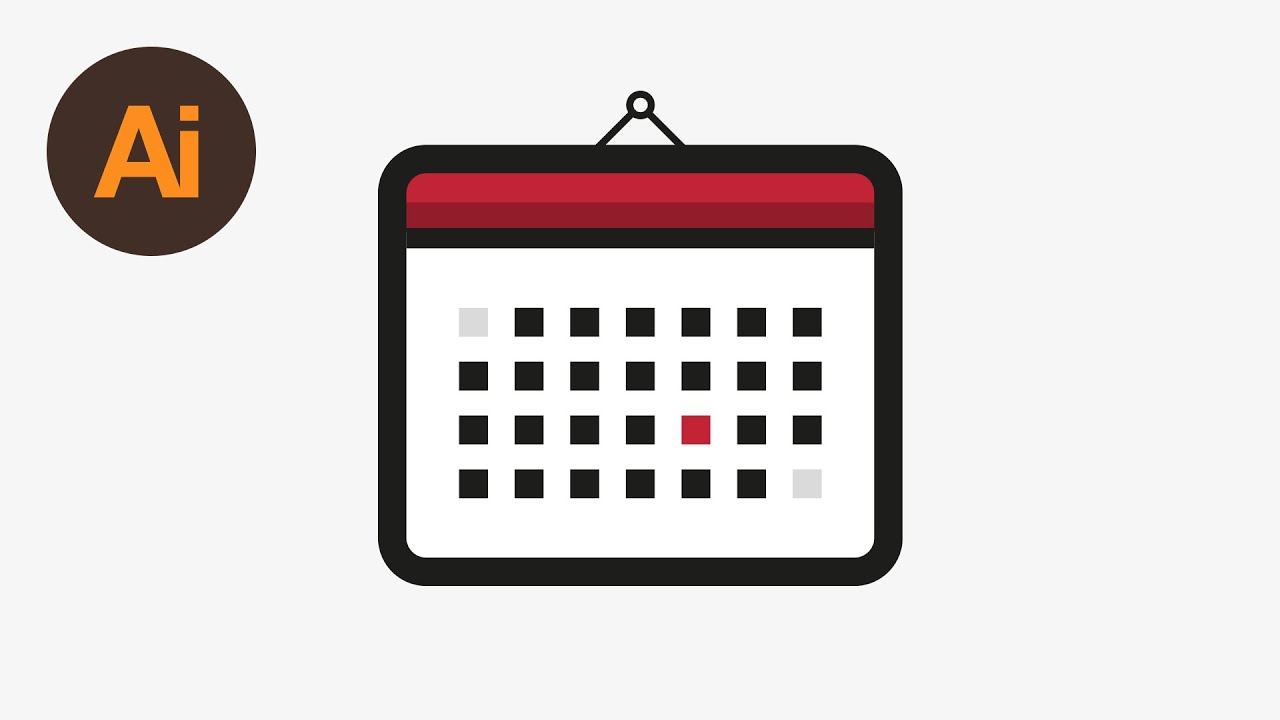 Learn How to Draw a Calendar Icon in Adobe Illustrator | Dansky