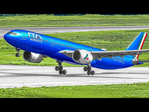 🇮🇹 100 AEROPLANE TAKEOFFS & LANDINGS in 1 HOUR ROME Fiumicino Airport Plane Spotting [FCO/LIRF]