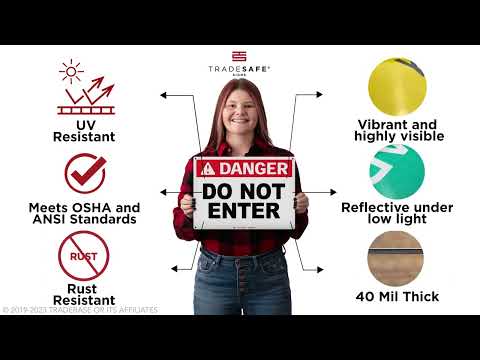 Danger Do Not Enter Sign - Aluminum Exit Sign | TRADESAFE