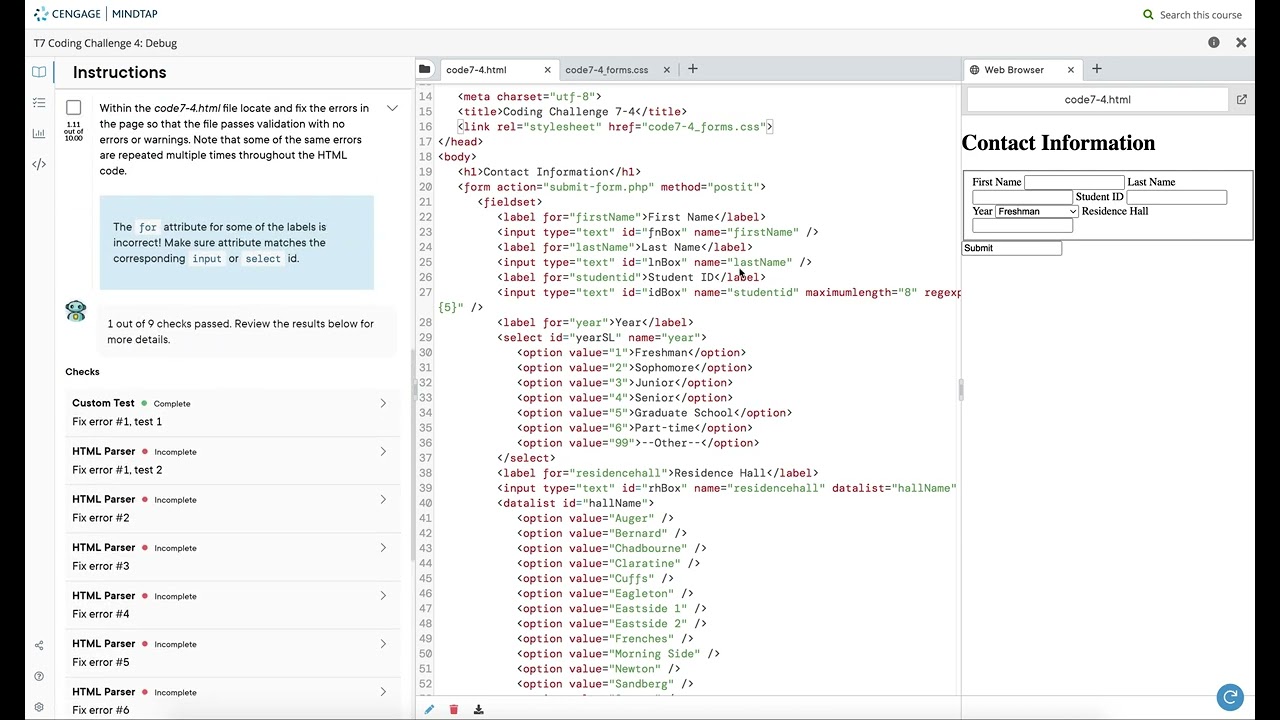 T7 Coding Challenge 4: Debug - JavaScript for Web Warriors