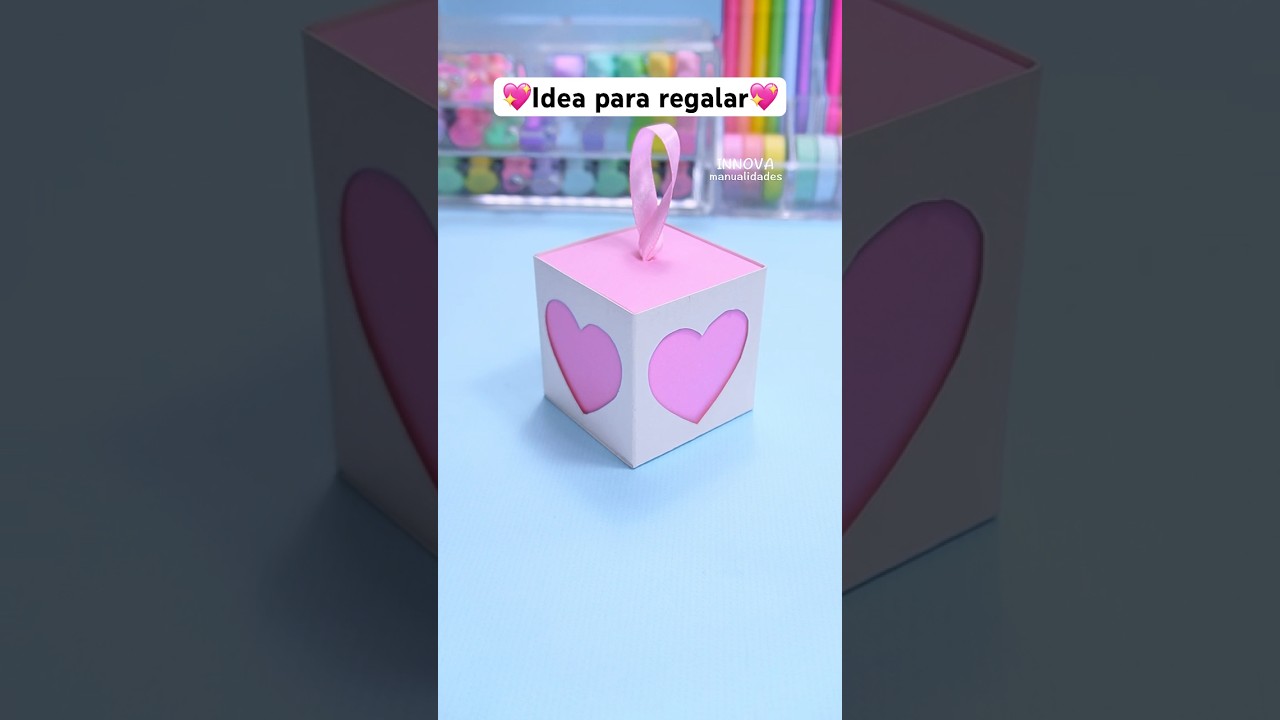 Manualidades con papel / Ideas para regalar / Cajita para regalo #diy #manualidades #love