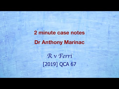 R v Ferri (Duty of candour as to the law)