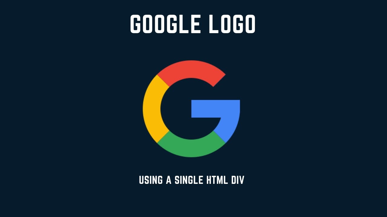 Google Logo Using A Single HTML Div