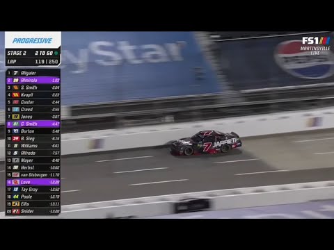FINAL LAPS OF STAGE 2 - 2024 DUDE WIPES 250 - 2024 NASCAR XFINITY SERIES