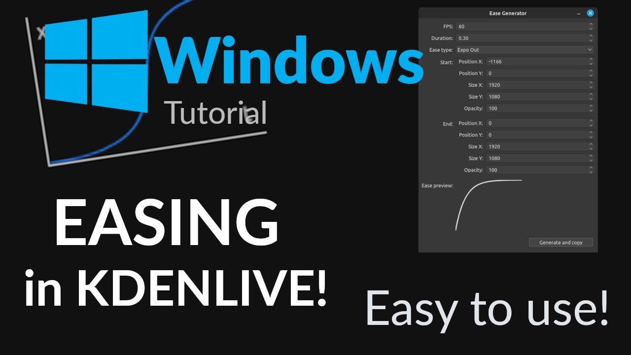 Easing in Kdenlive! - Tutorial [WINDOWS VERSION]