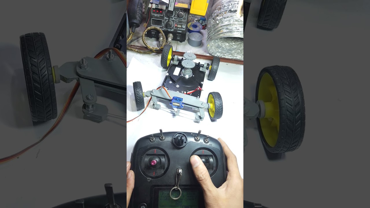 Make RC Car Front Steering Wheel - Make Car from Old HDD #diy  #handmade