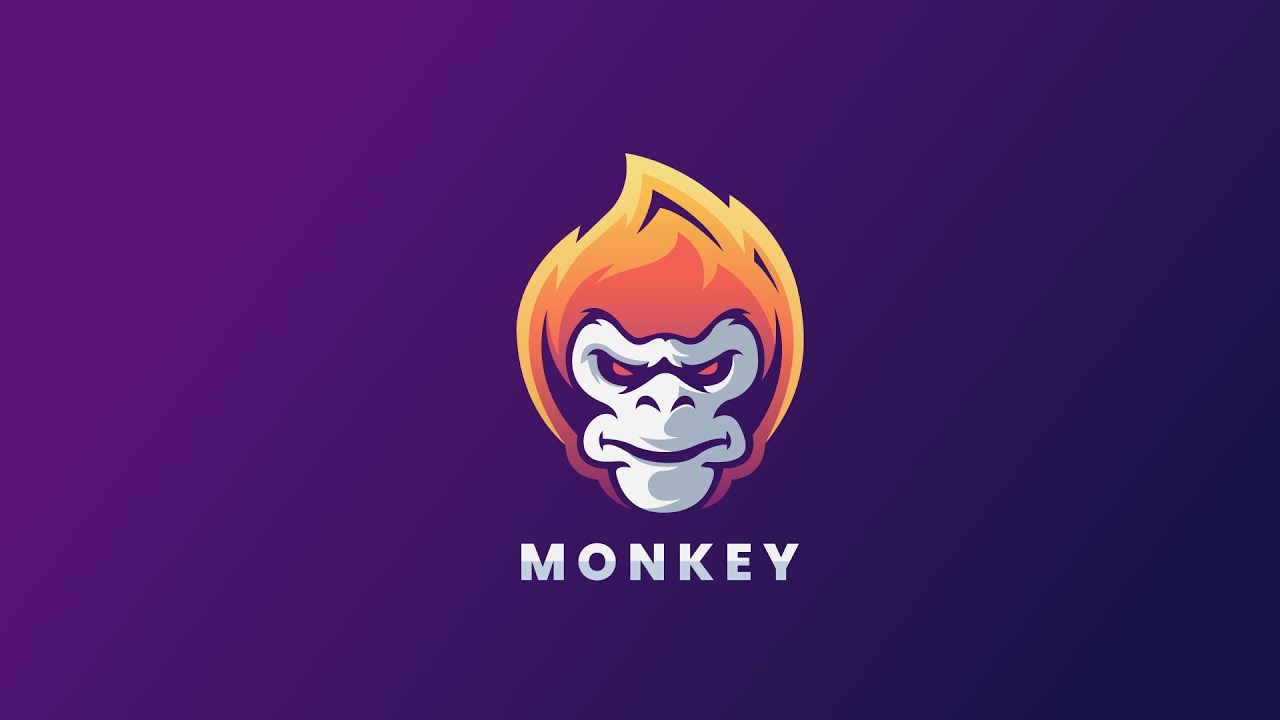 Adobe Illustrator Tutorial || How To Design Monkey Logo Vector Illustration Design Tutorial