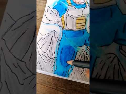 Dibujo🖌️de Goku y vegeta Peleando💥 contra broly parte 2😎👍