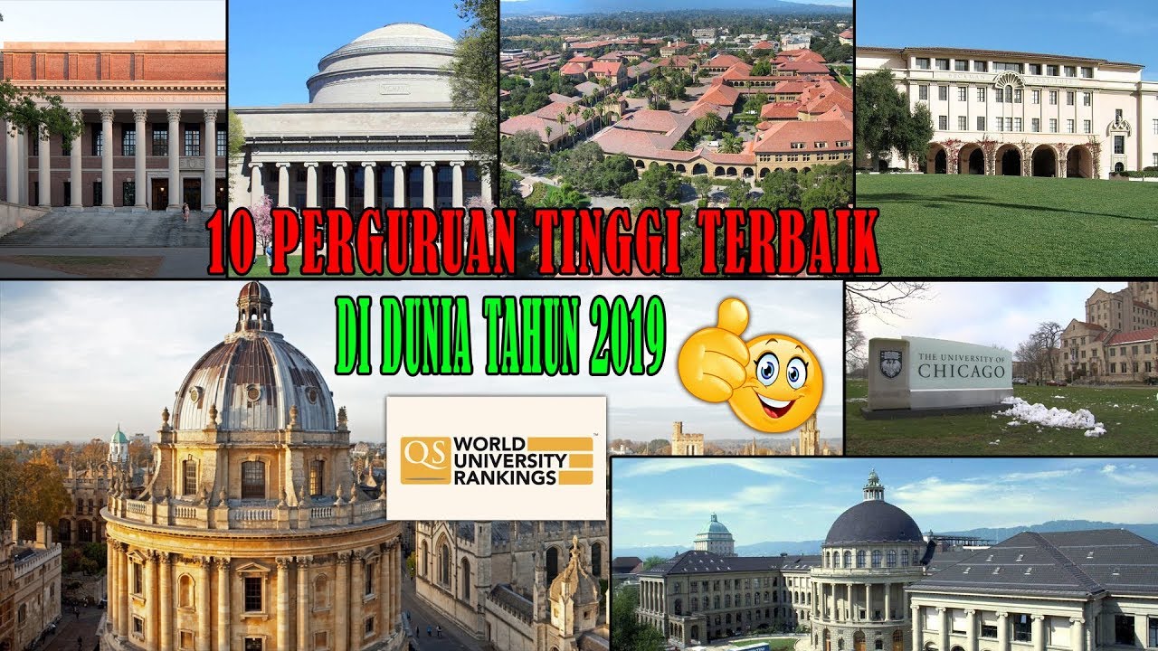 10 PERGURUAN TINGGI TERBAIK DUNIA 2019 ( VERSI QS World University Rankings )