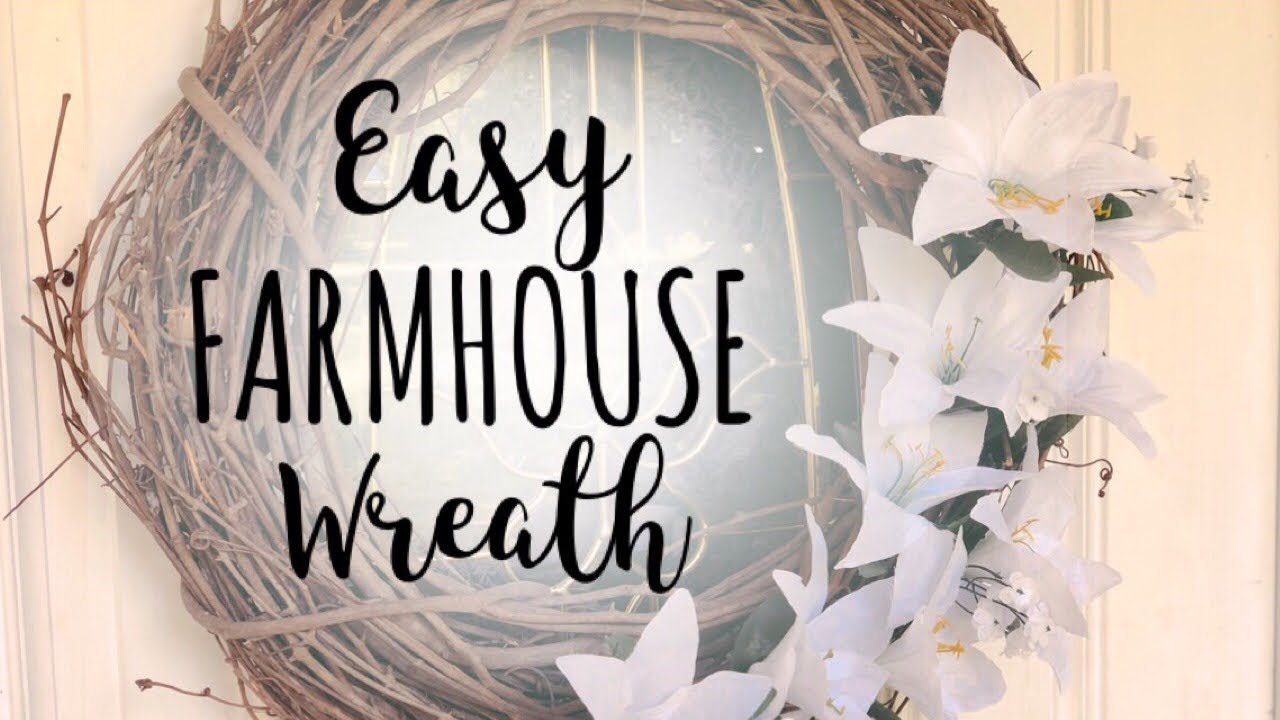 EASY FARMHOUSE WREATH | ALL SEASON WREATH | DOLLAR STORE DECOR DIY