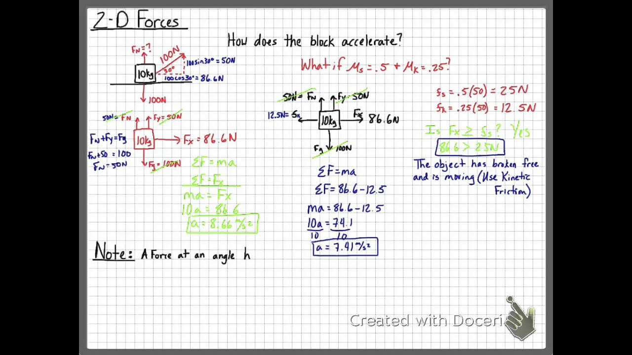 AP Physics 1 - Forces 4 (2D Forces)