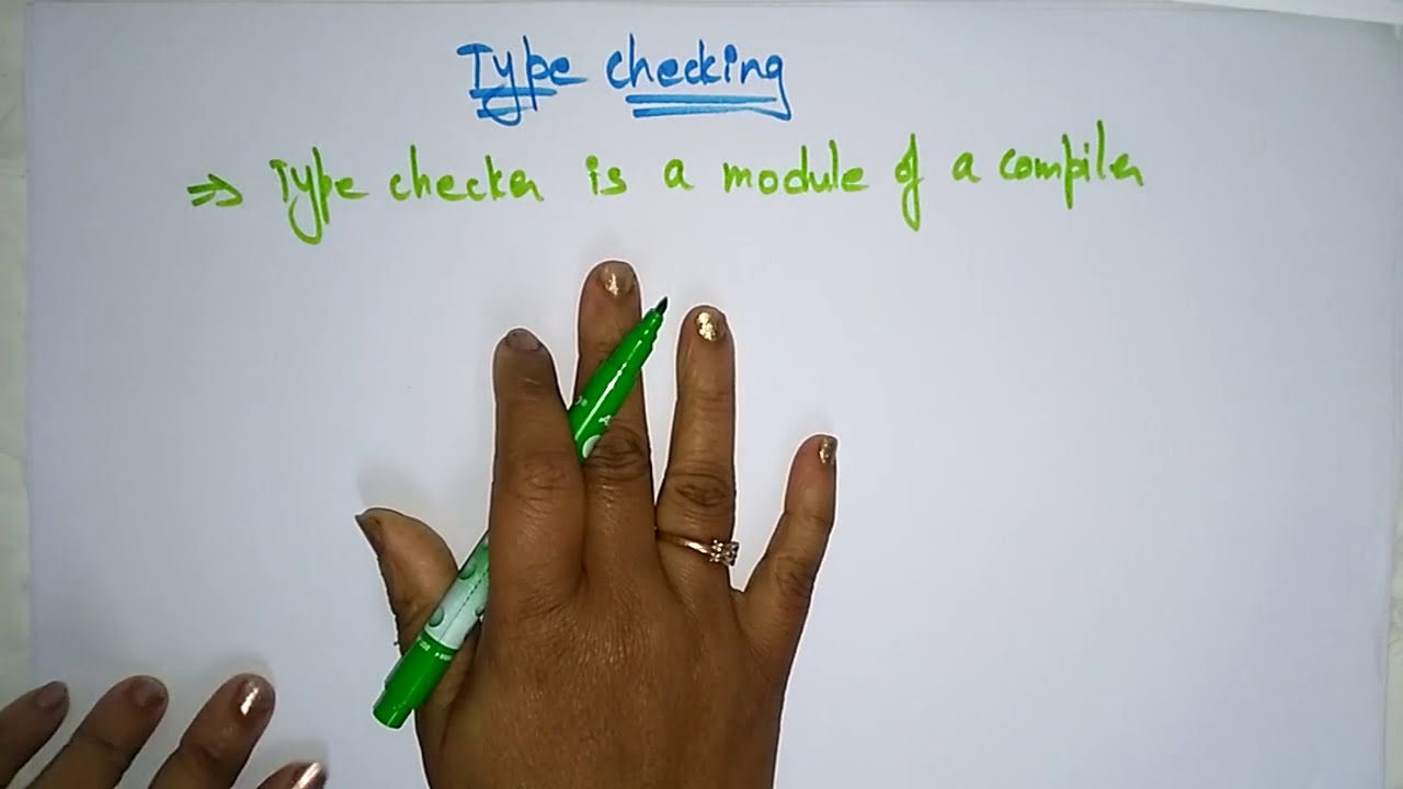 Type checking | CD | Compiler Design | Lec-39 | Bhanu Priya