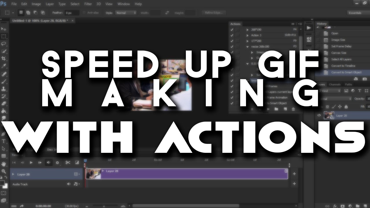 How to use Actions to speed up GIF making