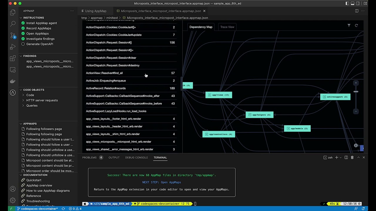 Install AppMap and generate AppMaps from tests
