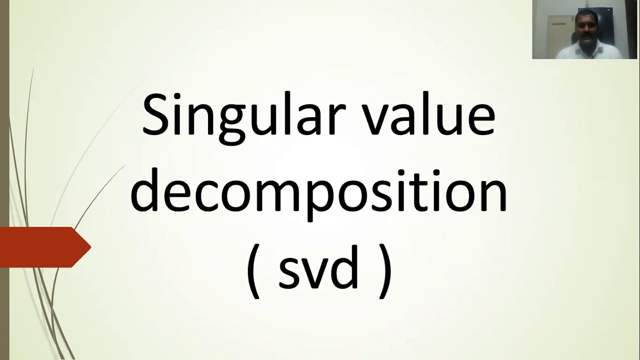 Unit   3  5 Singular value  decomposition