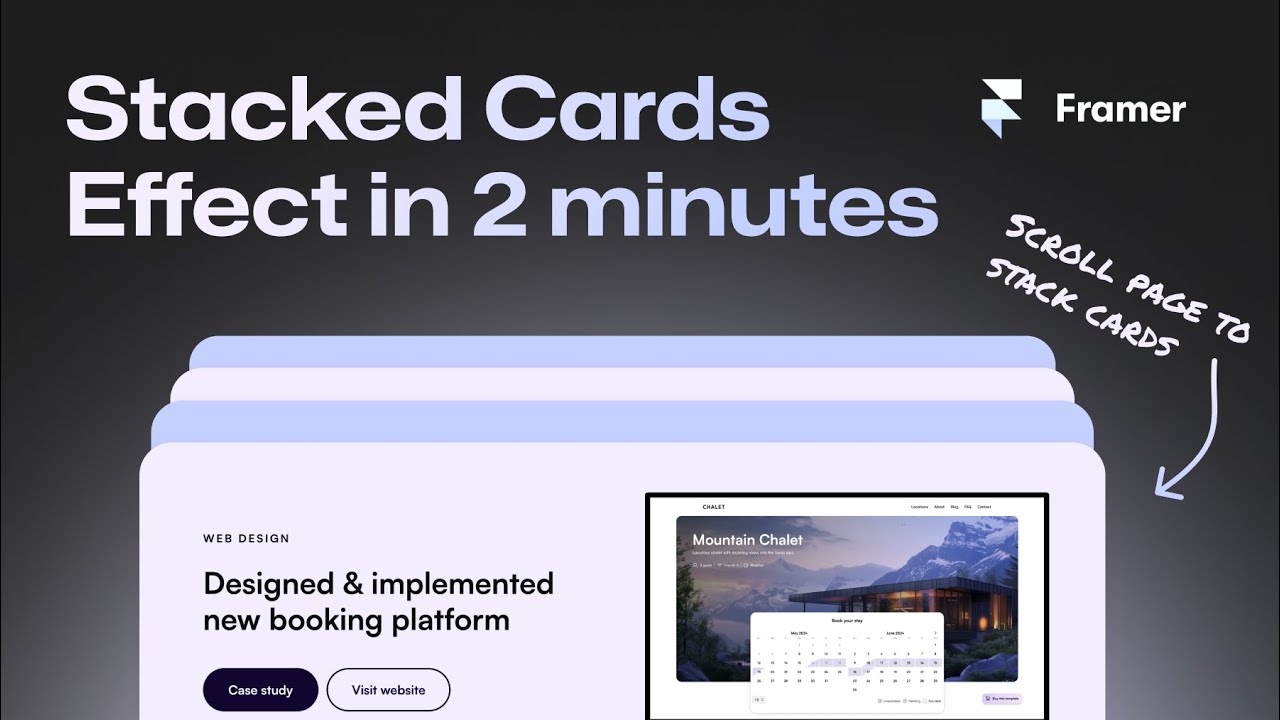 Stacked Cards Effect in Framer (No-code tutorial)