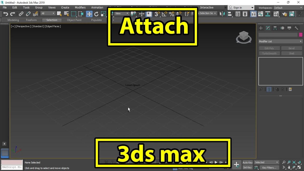 Attach | 3DS Max hindi tutorial | Study Edutech