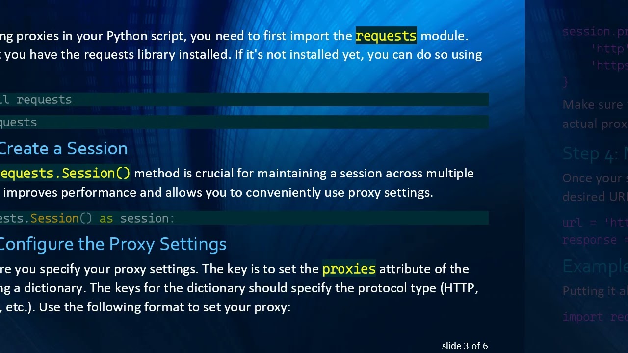 How to Use Proxy with requests.Session in Python