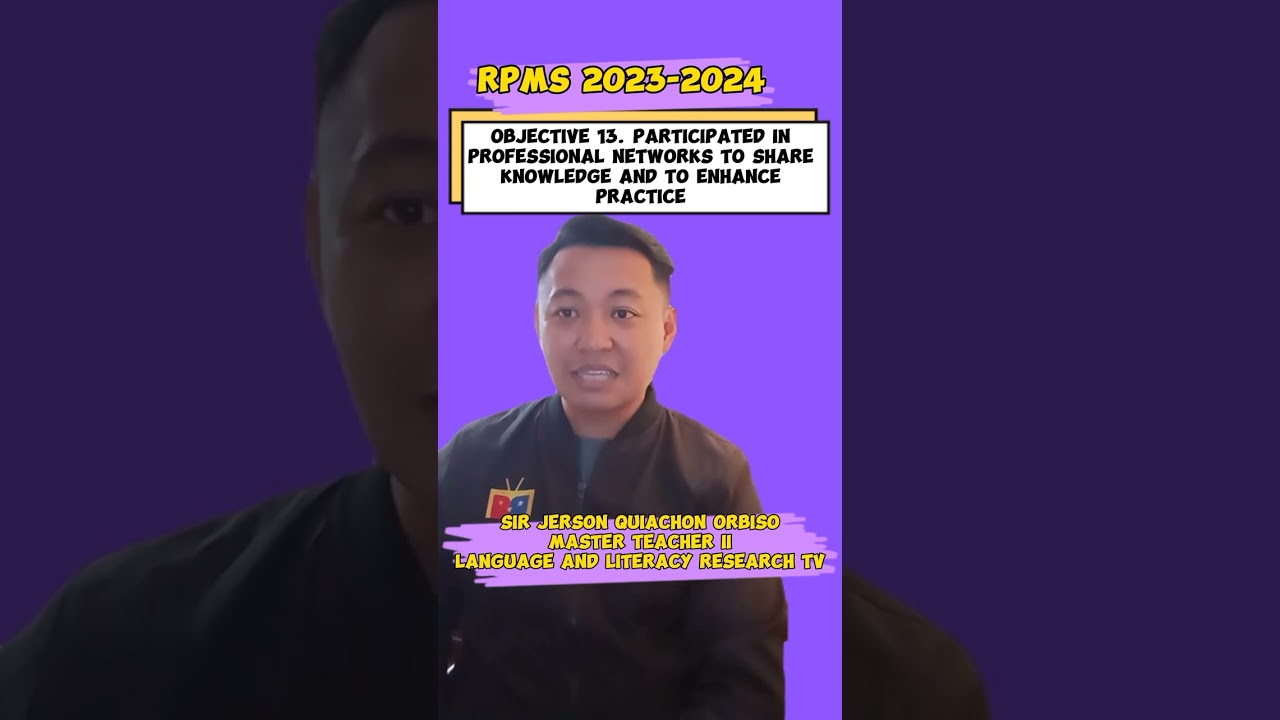 Objective 13 RPMS 2023-2024