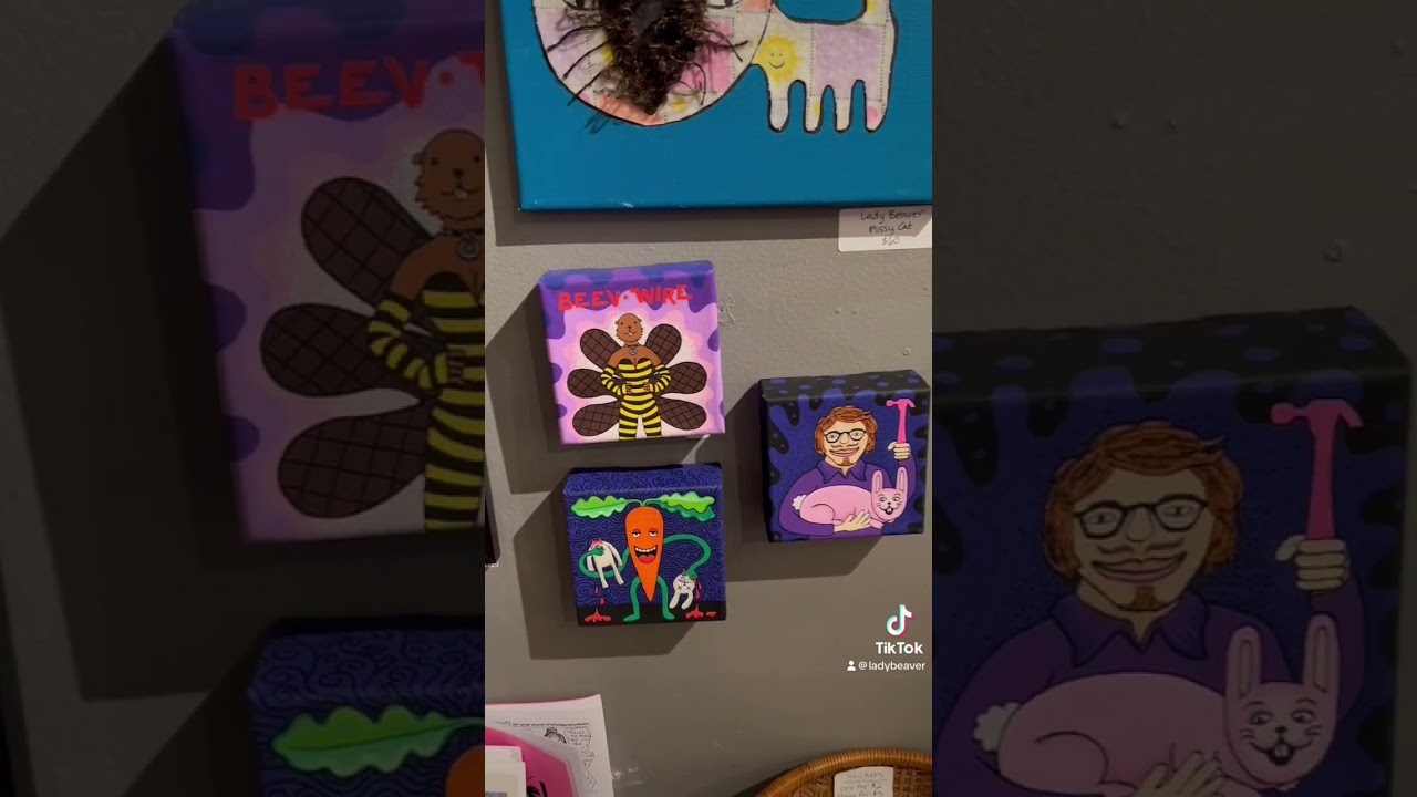 Art by Lady Beaver 🦫💙 #art #painting #artist #gallery