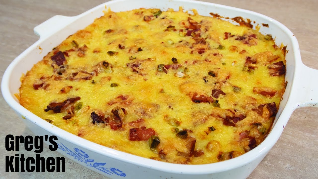 Bacon and Cheese Mashed Potato Bake Recipe