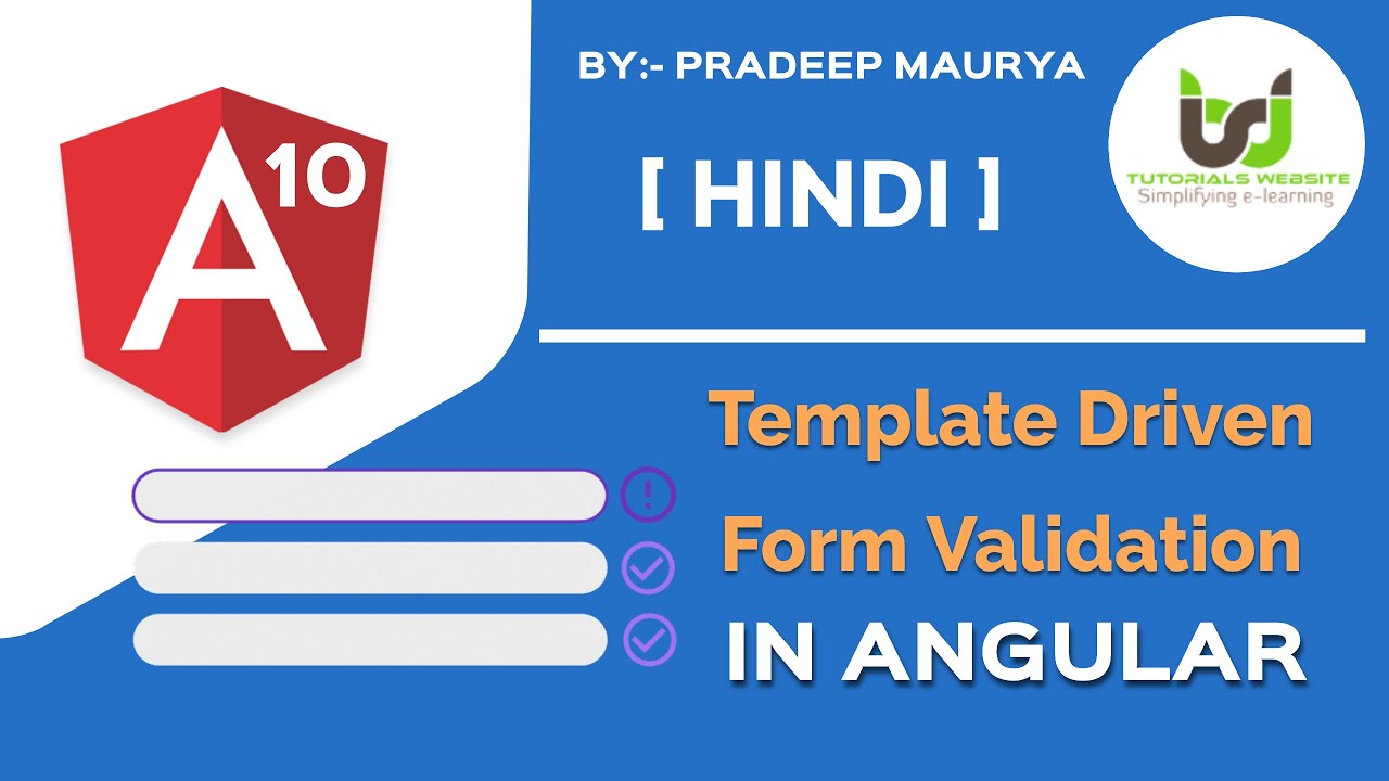 Template Driven Forms Validation Angular Form Validation Angular 10 Tutorials In Hindi