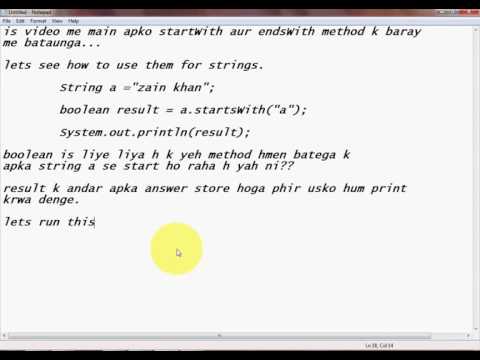 Java Startswith & Endswith Functions / Methods