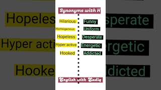 Synonyms with H || IELTS Vocabulary || #vocabulary #shorts