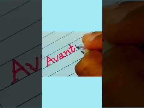 :Avantika: Name calligraphy / lettering my subscribers names💛🧡💖 #shorts #calligraphy