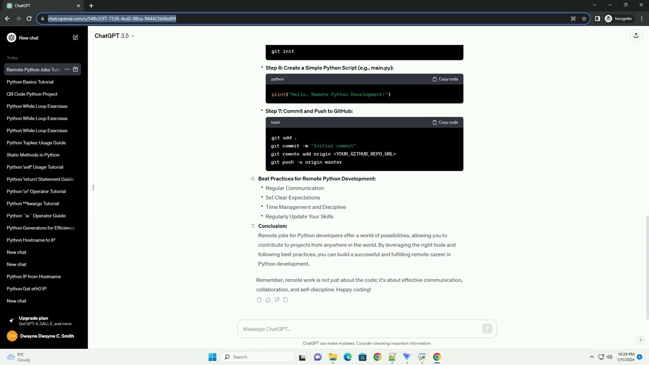 remote jobs for python developer