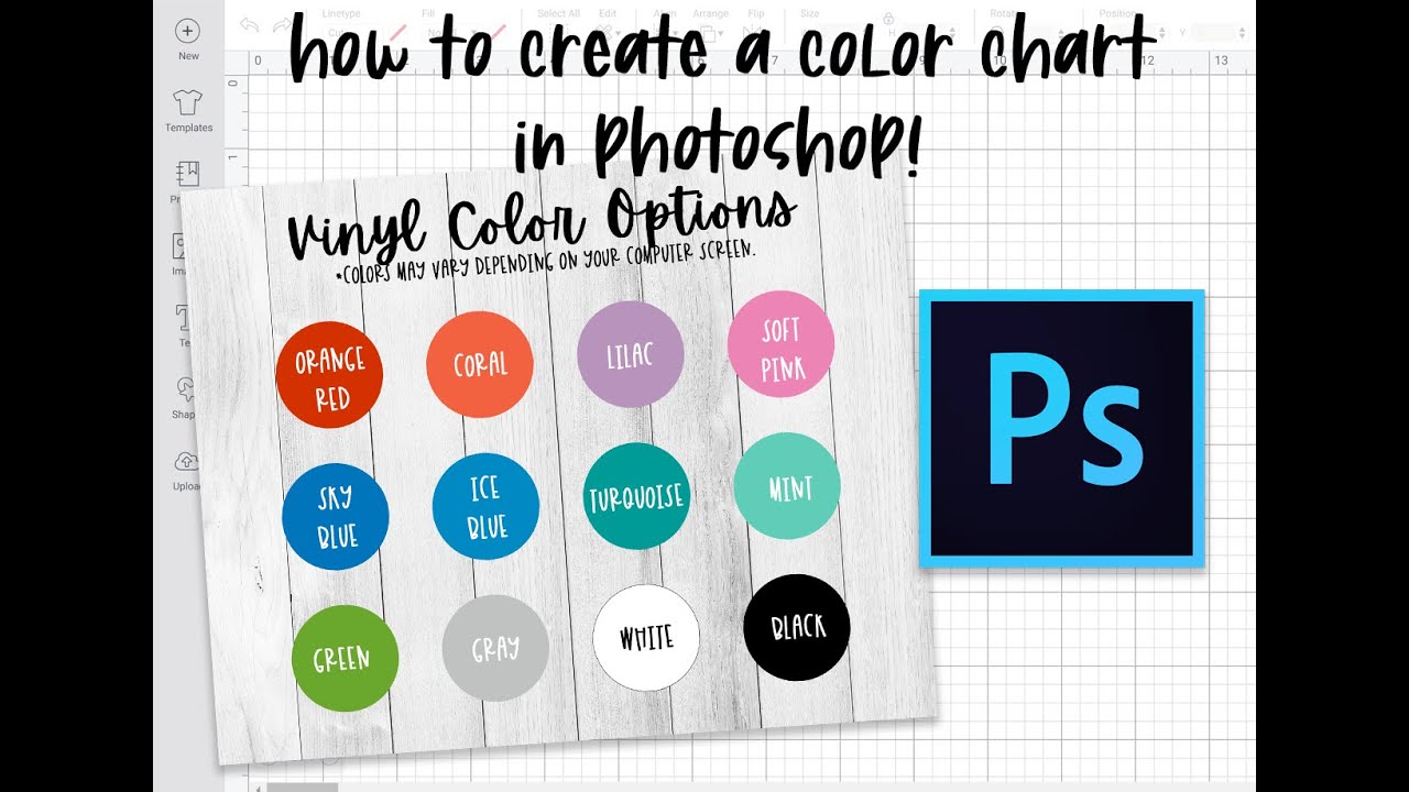 How To Create a Color Chart for Your Etsy, Shopify, etc. Shop Listing Using Photoshop