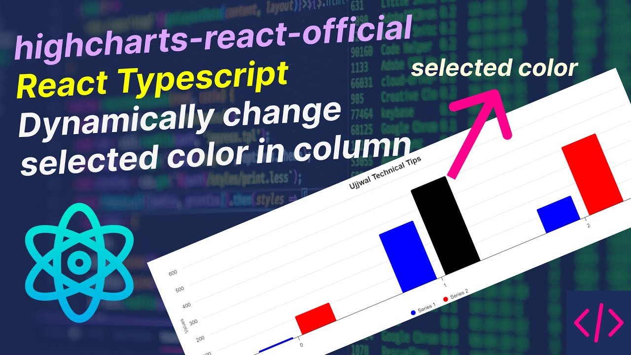 React JS Tutorial- Basic to Advance 🔥 highcharts-react Dynamically change selected color in column