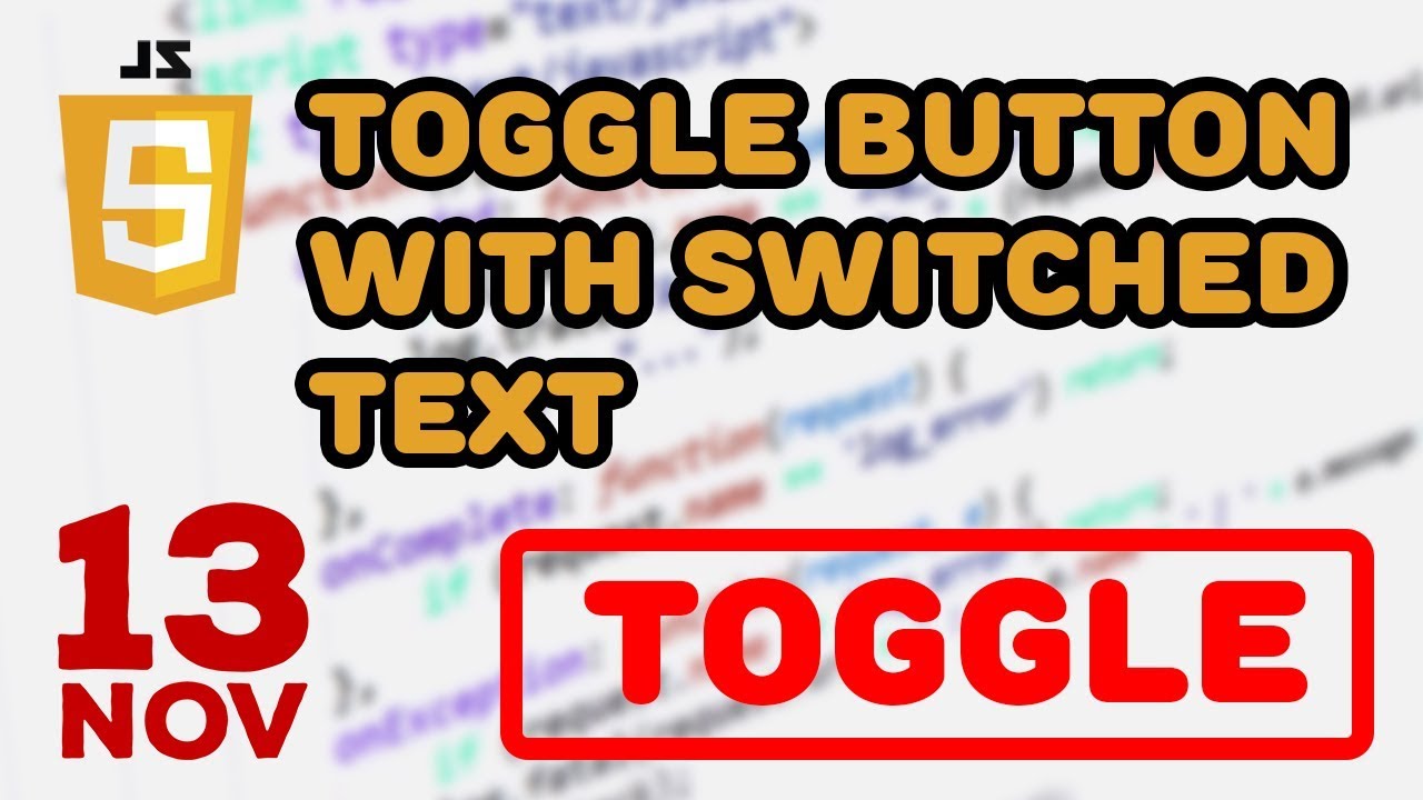 Creating a Toggle Button with Switched Text with JavaScript