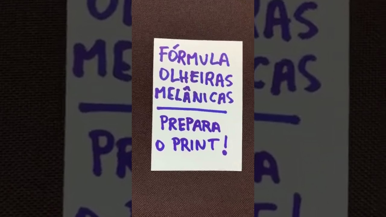 Fórmula para Olheiras Melânicas