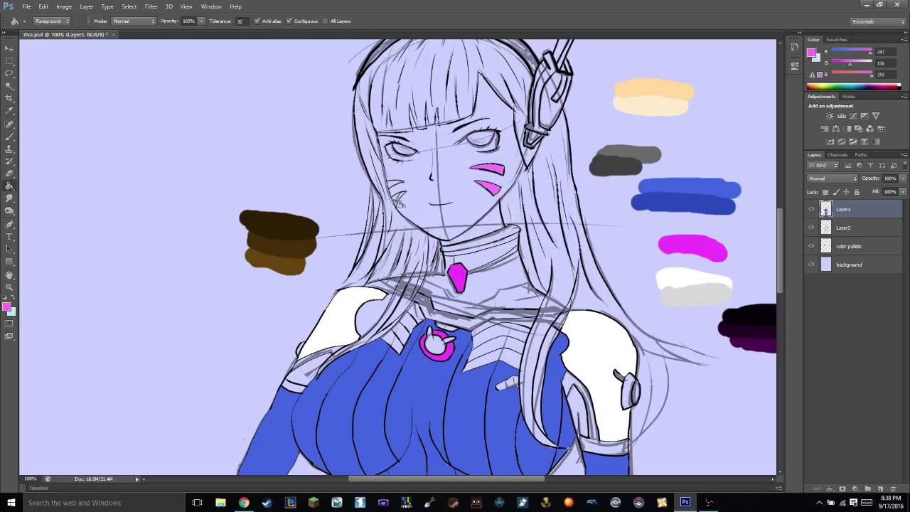 Overwatch // DVA Speed drawing