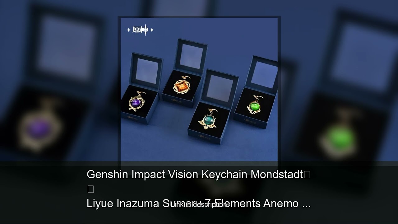 Genshin Impact Vision Keychain Mondstadt Liyue Inazuma Sumeru 7 Elements Anemo Geo Electro Dend