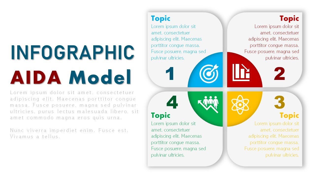 Create AIDA model slide in power point