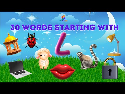 Learn 30 words Startinng With L Letter Words | Letter L Words In Engish With Picture | DintoyKids