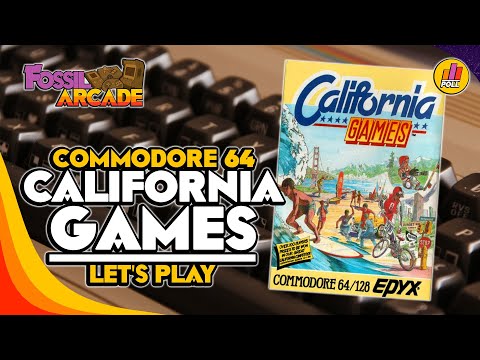 C64 California Games – Let’s Play Video – FOSSIL ARCADE