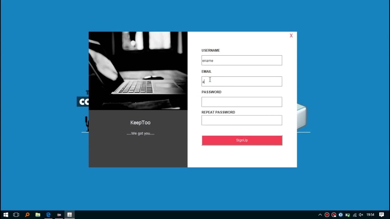 Java Swing Sign Up using Eclipse WindowBuilder