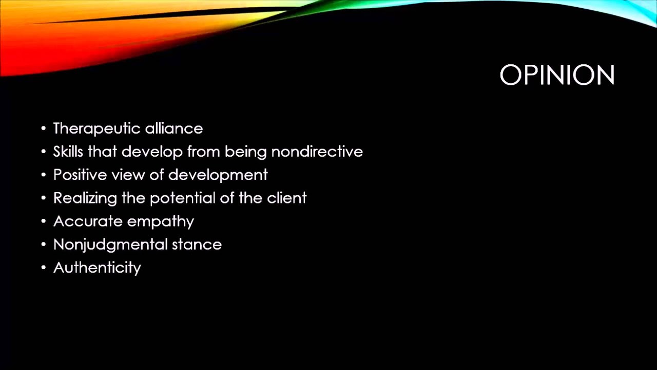 Theories of Counseling - Person-Centered Therapy